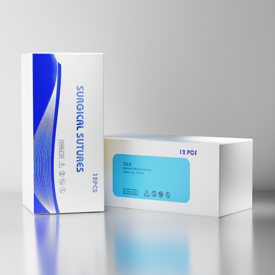 Silk Braided Surgical Sutures – Non-Absorbable, 4-0 (1.5 Metric), 18 ...